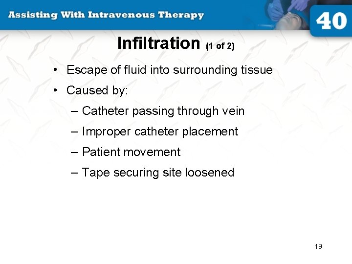 40 Assisting With Intravenous Therapy 1 Cognitive Objectives