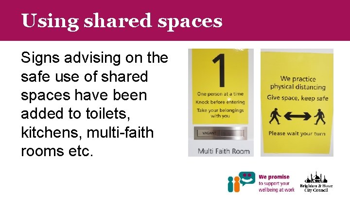 Staff reinductions to council buildings Returning to the