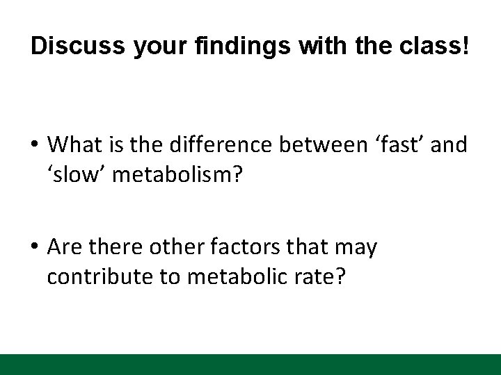 Metabolic Diseases Lesson 3 2 What is fast