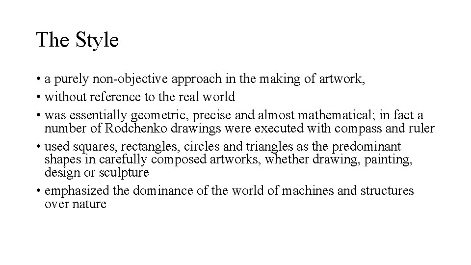 CONSTRUCTIVISM 1915 1935 History Following the Communist revolution