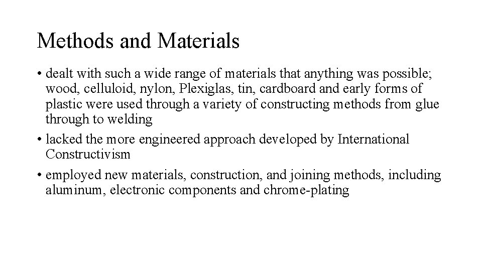 CONSTRUCTIVISM 1915 1935 History Following the Communist revolution