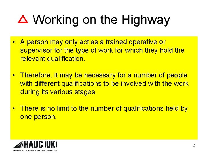 Street Works Qualification Registration and Reassessment 1 Working