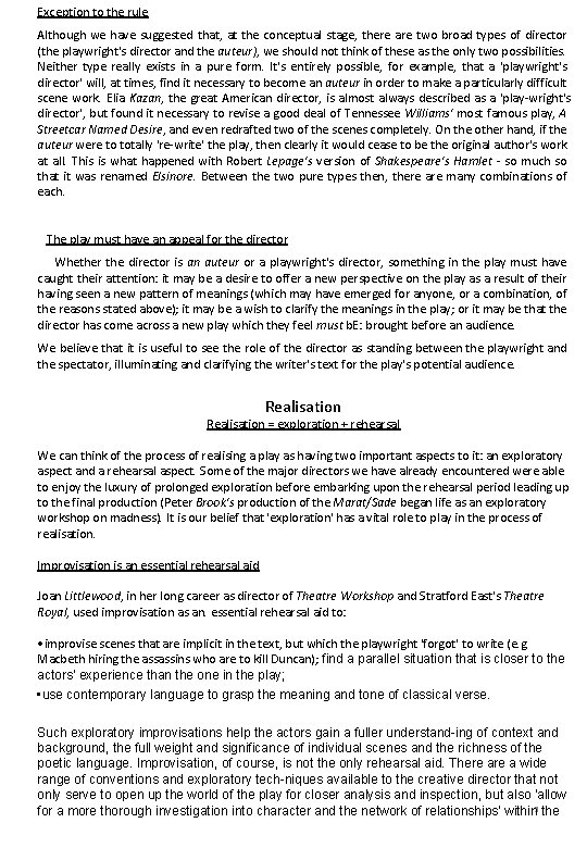 Functions of the Director Realising the vision based