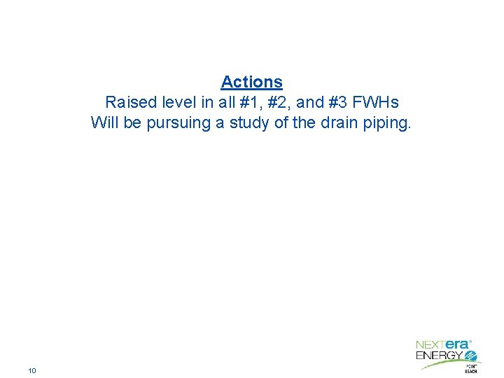 LP Feedwater Heater Tube Failure Point Beach Nuclear