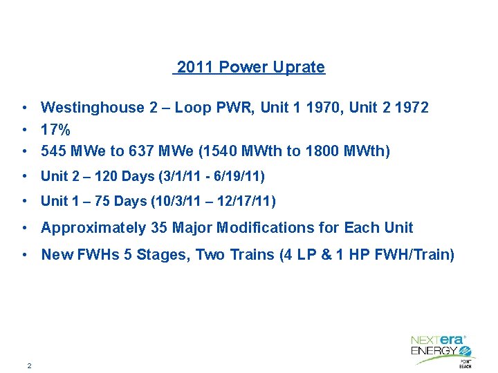 LP Feedwater Heater Tube Failure Point Beach Nuclear