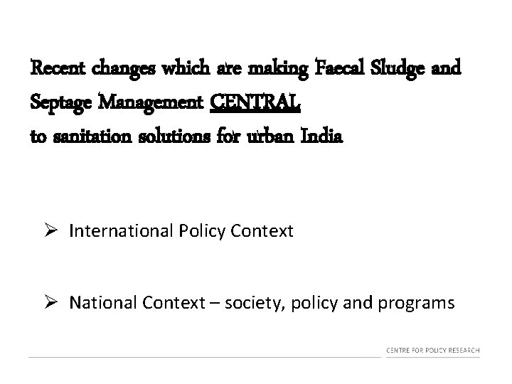 Why is Feacal Sludge and Septage Management important