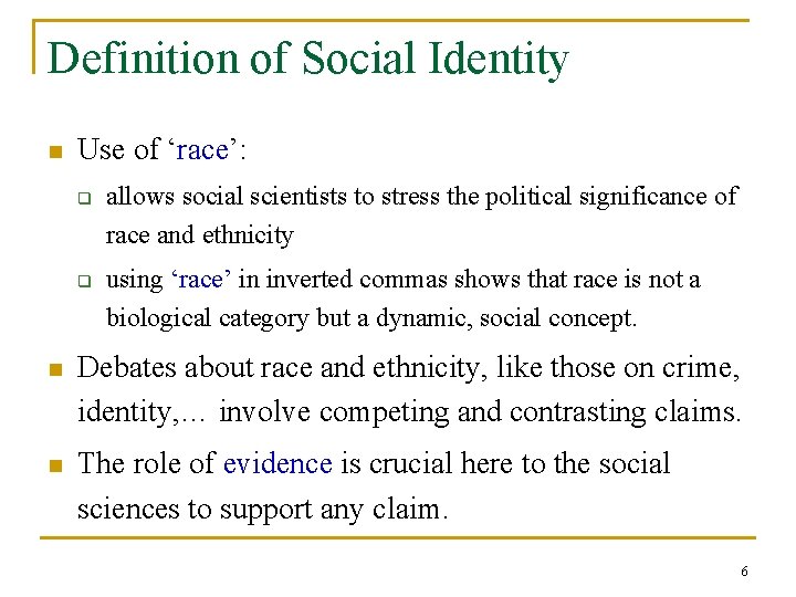 COURSE INTRODUCTION Race and Ethnicity Identity and Difference