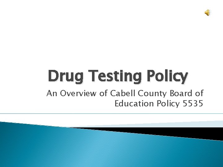 Drug Testing Policy An Overview of Cabell County