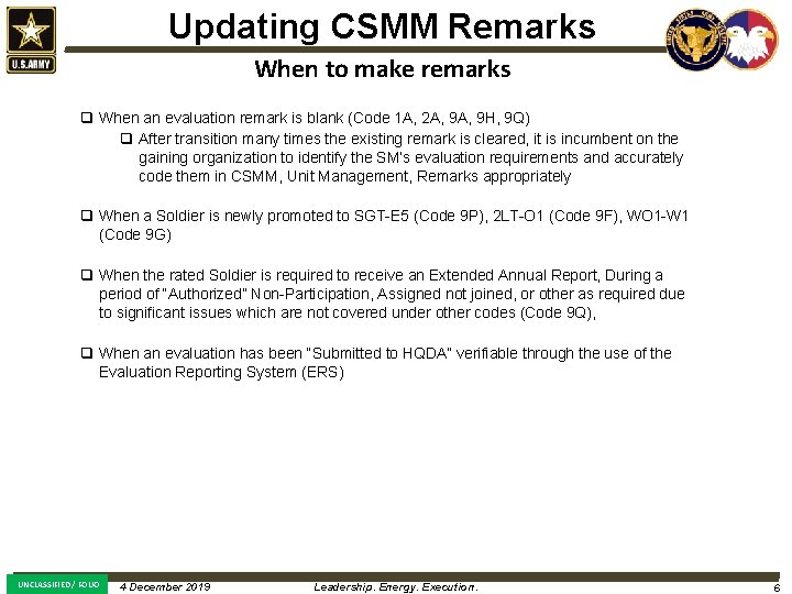 USARC G1 Military Evaluations United States Army Reserve