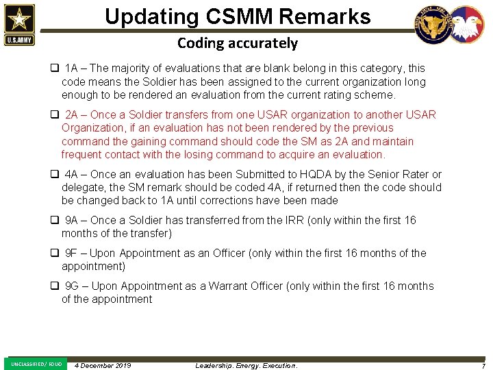 USARC G1 Military Evaluations United States Army Reserve