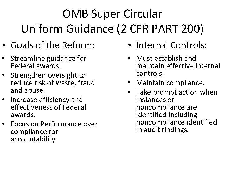 FIXED ASSETS OMB Super Circular Uniform Guidance 2