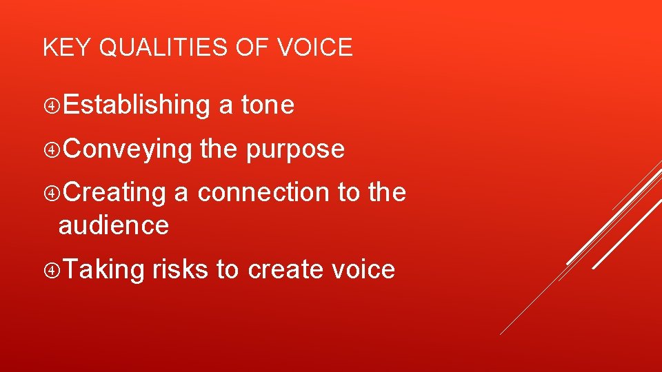 VOICE Make your writing anything but boring The