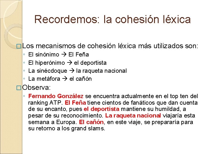 Coherencia y cohesin El entramado textual Franco Galleguillos