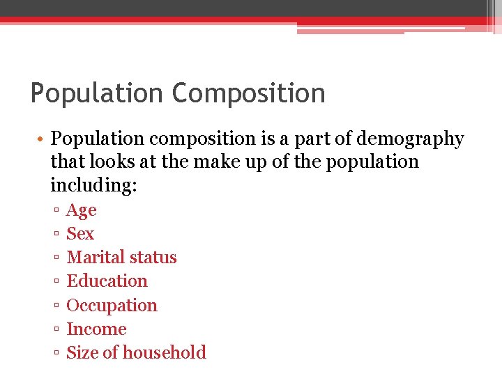 Population and Urbanization Chapter 15 Demography and Fertility