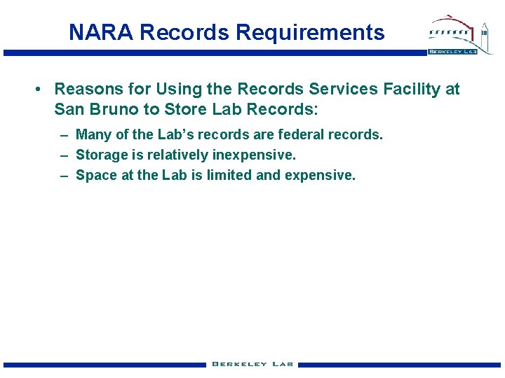 Archives and Records Management ARM at Berkeley Lab