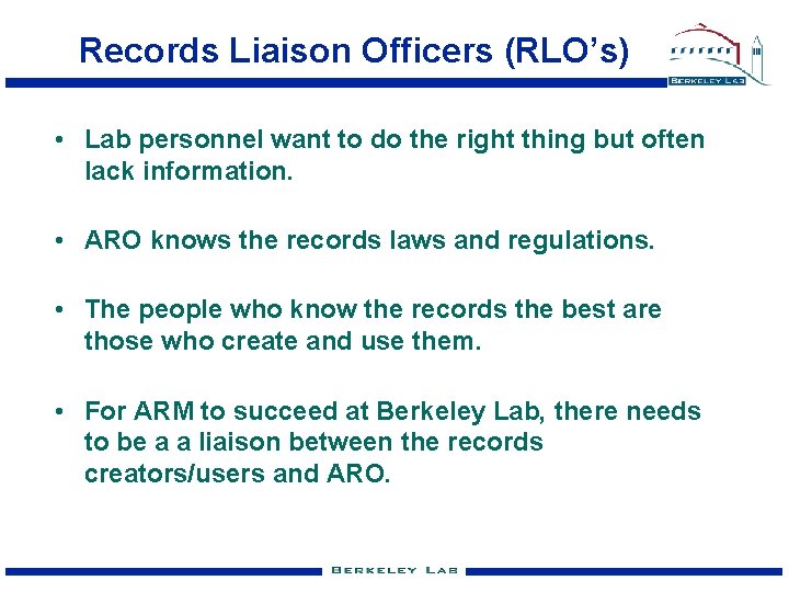 Archives and Records Management ARM at Berkeley Lab