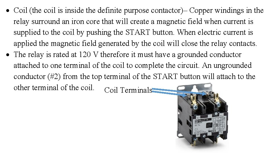 Motor Control Circuit Push Button Station and Relay
