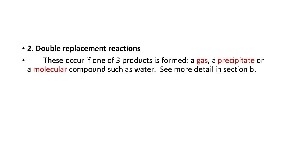8 6 NOTES Types of Reactions Double Replacement