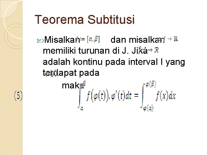 TEOREMA DASAR KALKULUS UNTUK INTEGRAL TUGAS ANALISIS REAL