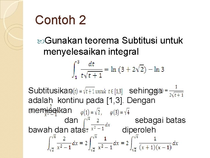 TEOREMA DASAR KALKULUS UNTUK INTEGRAL TUGAS ANALISIS REAL