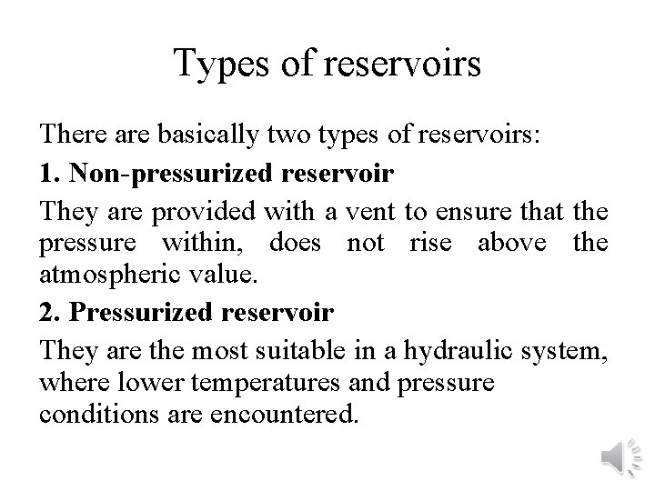 Hydraulic and pneumatic Systems Accessories 1 Aiding in