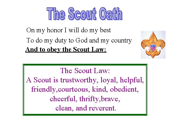 I promise To do my best To do