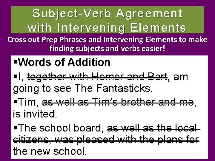 SubjectVerb Agreement Do I need an s at