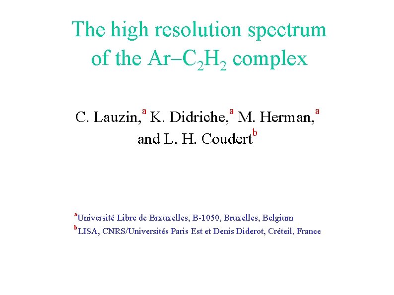 The high resolution spectrum of the ArC 2