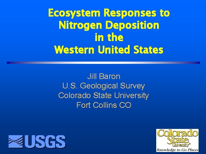 Ecosystem Responses to Nitrogen Deposition in the Western