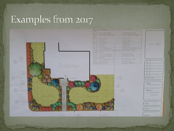 Assessment of Landscape Design Portfolios Brian Oleksak Chair