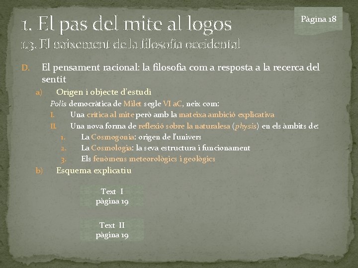 1 El pas del mite al logos Pgina