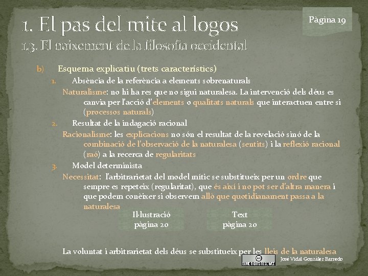 1 El pas del mite al logos Pgina