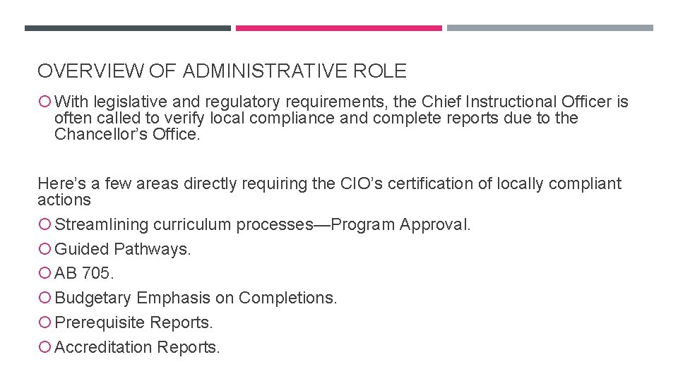 ROLES AND RESPONSIBILITIES OF ADMINISTRATORS IN CURRICULAR PROCESSES