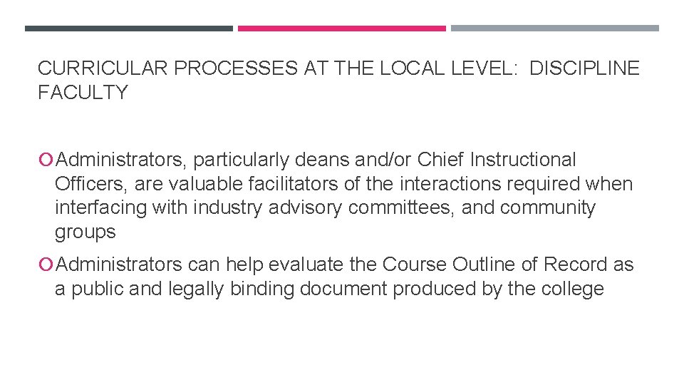 ROLES AND RESPONSIBILITIES OF ADMINISTRATORS IN CURRICULAR PROCESSES