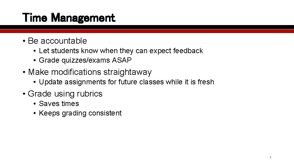 Achieving Success in Timely Student Feedback 1 Course