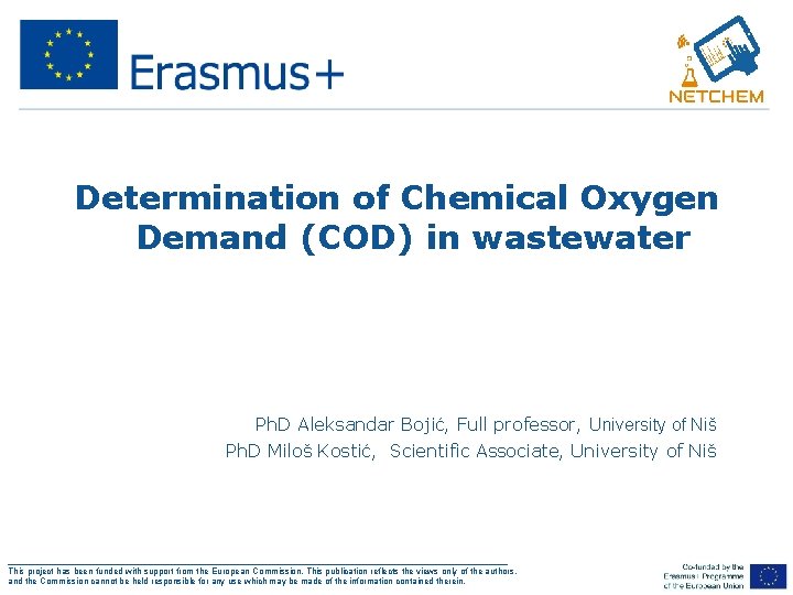 Determination of Chemical Oxygen Demand COD in wastewater