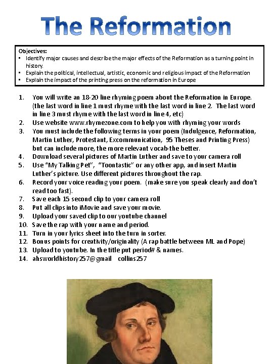 Objectives Identify major causes and describe the major