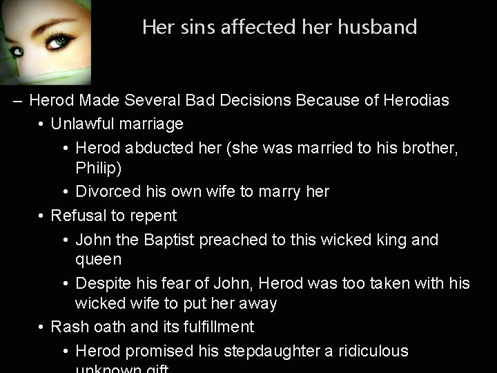 Bad Girls of the Bible Herodias The Wicked