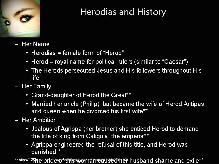 Bad Girls of the Bible Herodias The Wicked