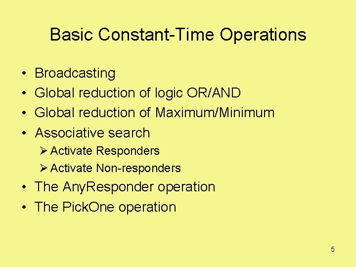 Timings for Associative Operations Mingxian Jin Johnnie Baker