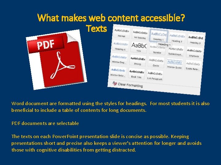 Accessibility and Usability Online Instruction USI Disability Resources