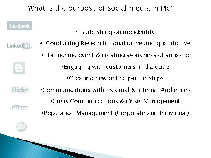 The Effect of Social Media on Public Relations