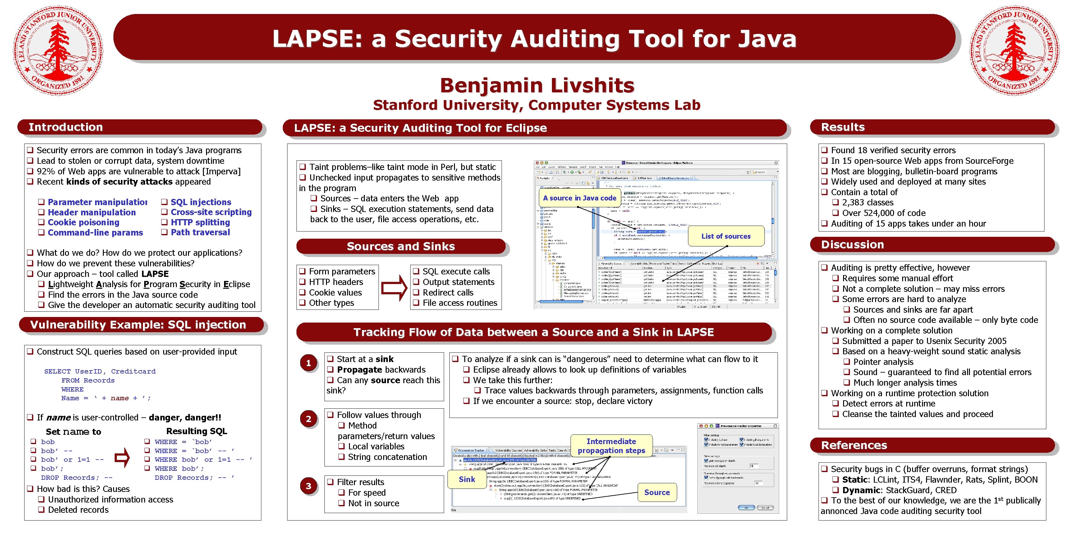 LAPSE a Security Auditing Tool for Java Benjamin