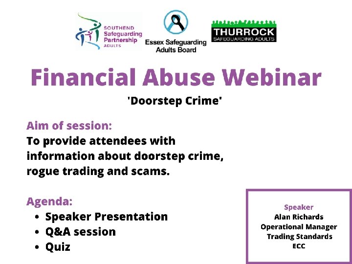 What is Doorstep Crime Generally cold calling at