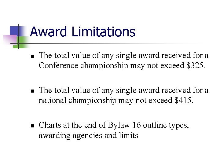 Awards and Benefits University of Louisiana at Lafayette