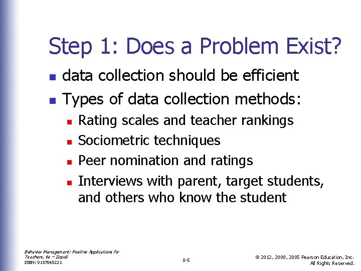 Chapter 8 Formal Behavioral Assessment Behavior Management Positive