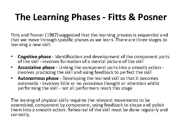 Quick Quiz 1 2 3 4 Describe operant