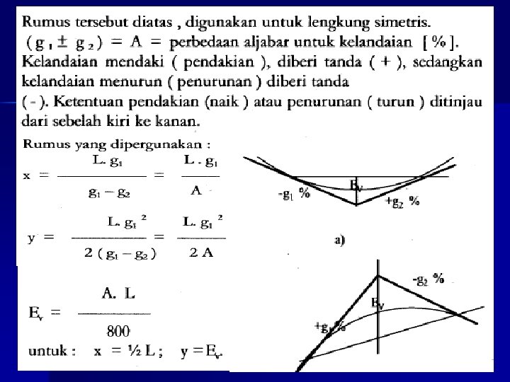 Perancangan Geometrik Jalan Alinemen VERTIKAL n Bagian Landai