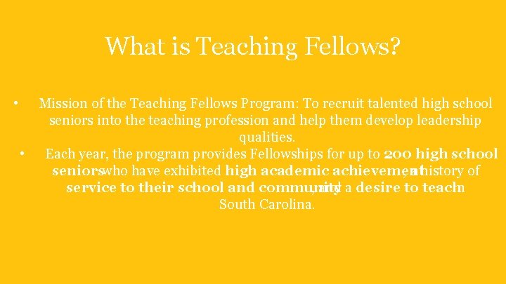 What is Teaching Fellows Mission of the Teaching