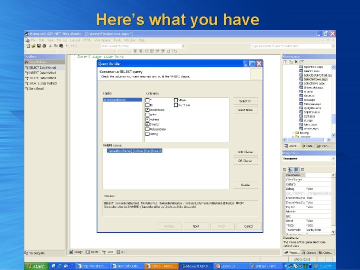 Lesson 10 Searching Your Database Dynamic Searches via
